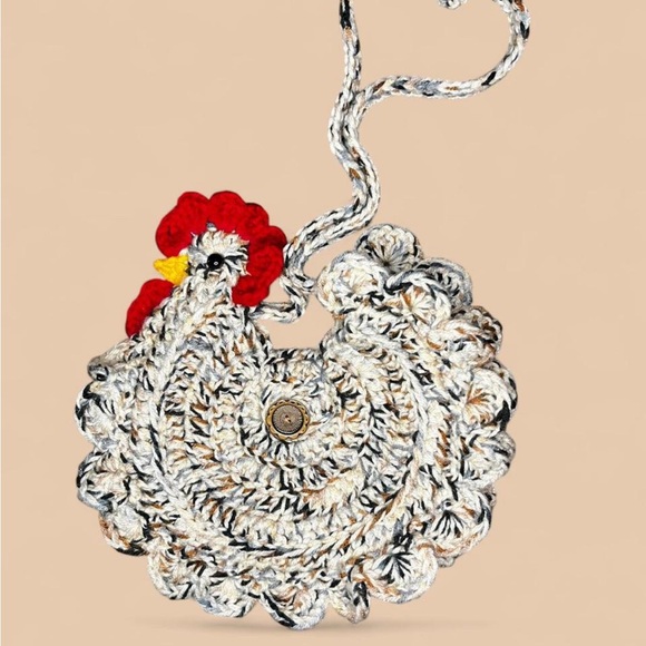 Hand Crafted | Bags | Handcrafted Rooster Chicken Design Crochet Bag ...